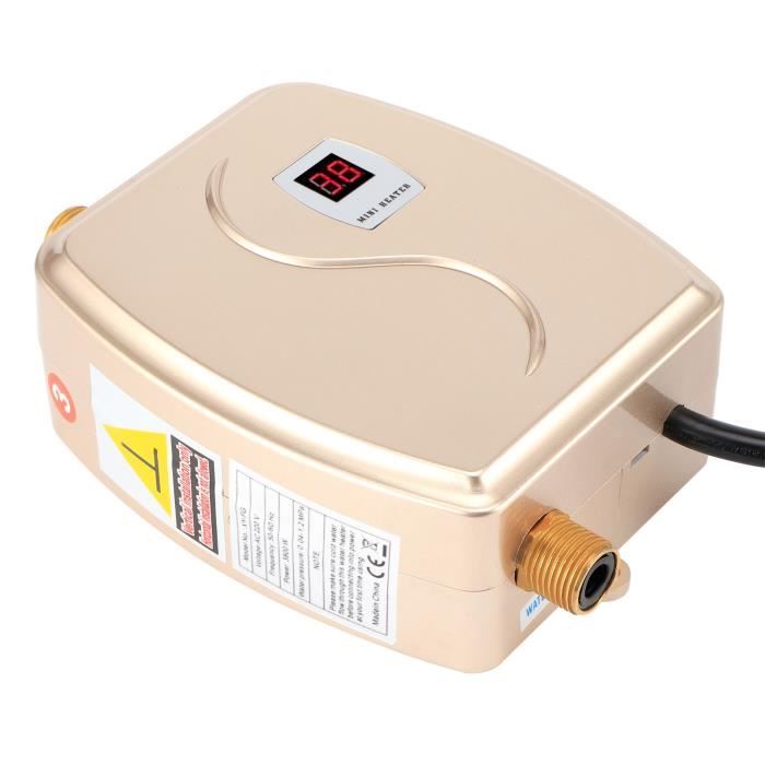 HENGL Chauffe Eau Instantané Electrique, 220V 3800W Sans Réservoir, Mini Cuisine Chauffe-eau ...