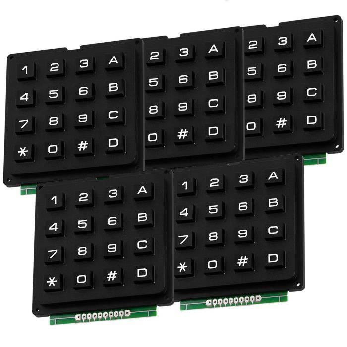 5 X Matrice 4 X 4 Clavier Compatible Avec Arduino Et Raspberry Pi Y