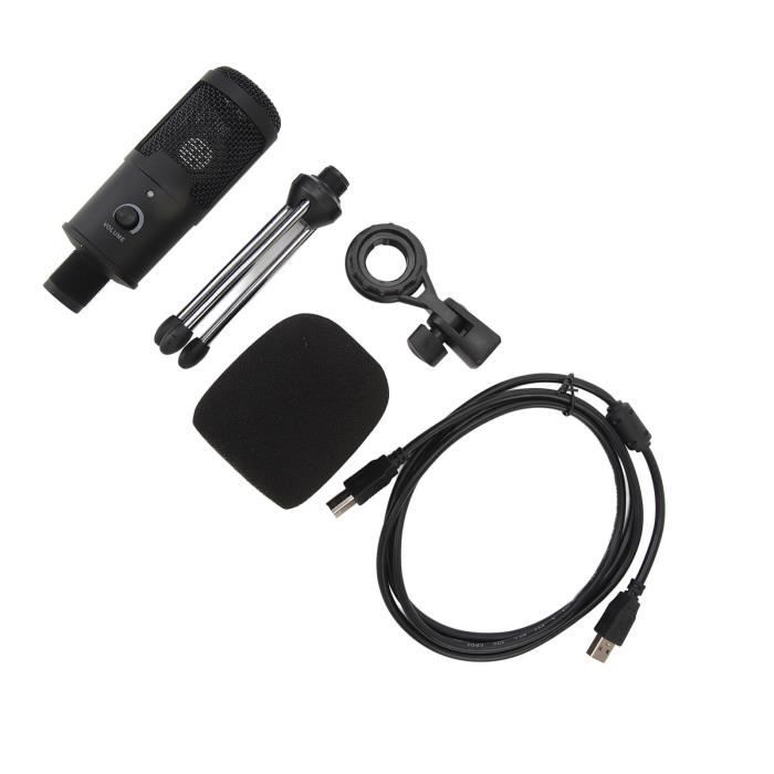 Micro USB Microphone USB avec Lumière RVB, Micro à Condensateur PC Plug ...