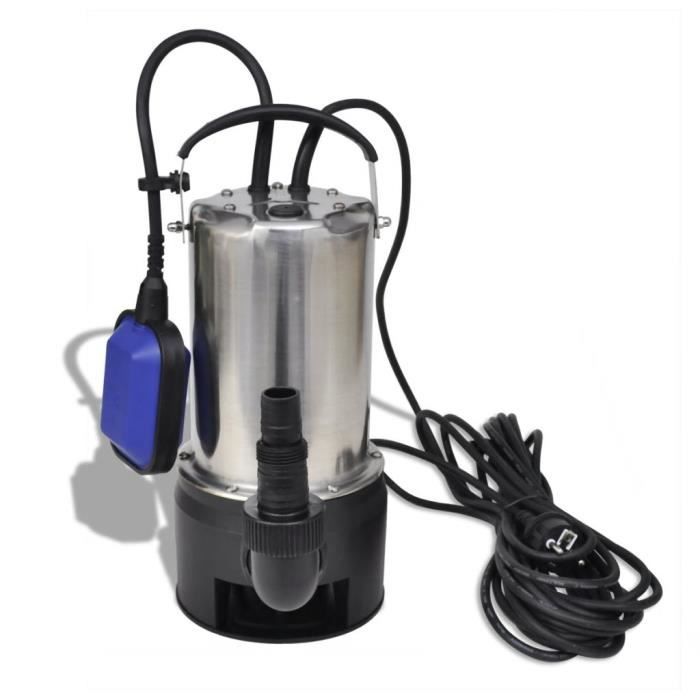 LIA Pompe submersible pour eaux sales 1100 W 16500 L-h argenté, noir et ...
