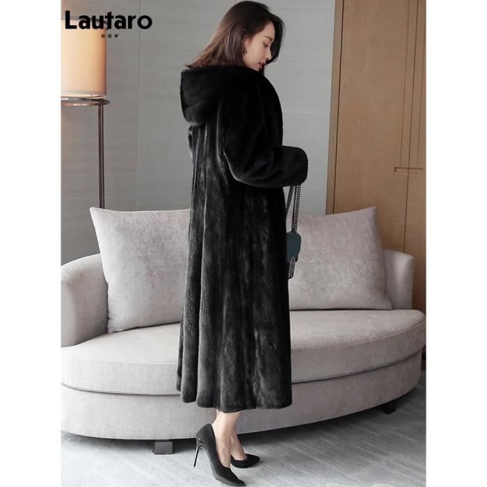 CRAZE Lautaro Hiver Maxi Chaud Fluffy Faux Manteau De Fourrure De Vison ...