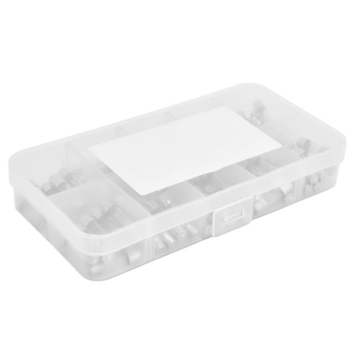 Pwshymi Tube à fusible 100pcs Kit de Fusibles en Verre à Fusion Rapide 0.2A 0.5A 1A 2A 3A 5A 8A ...