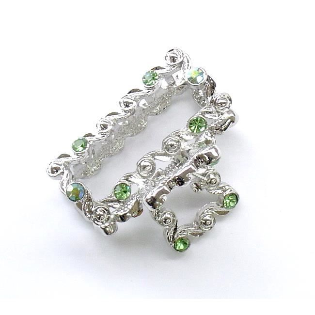 Pince crabe cheveux métal et strass - vert - RC003259 - Cdiscount Au ...