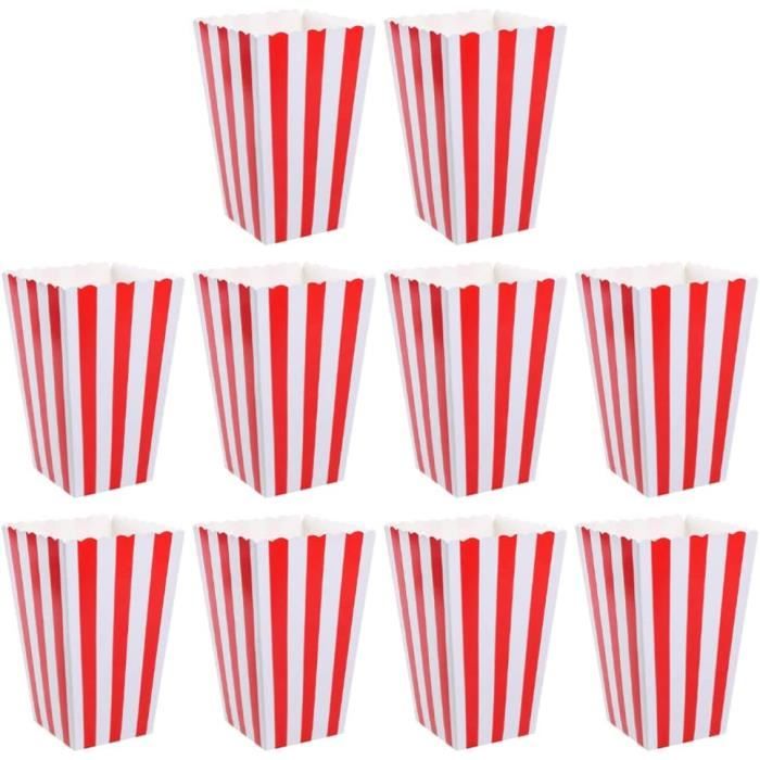 10 Pièces Boîtes Boîte De Pop-Corn Boîtes De Pop- Vintage Contenants De ...