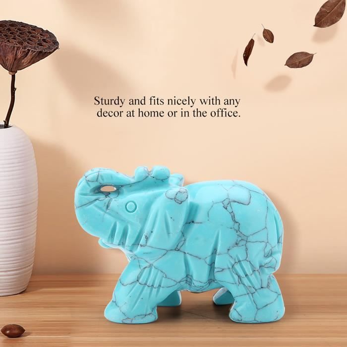 Figurine - SONEW - Éléphant en jade naturel - 2 pouces - Décoratif ...