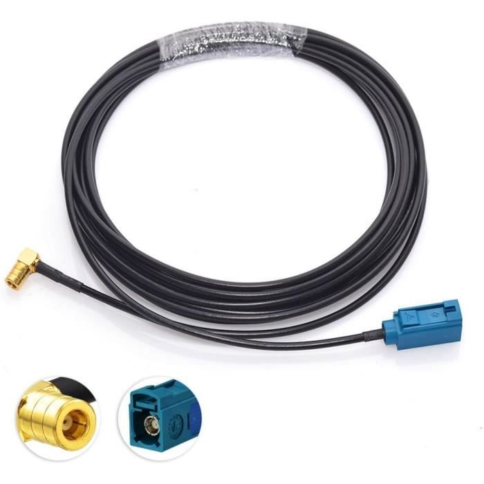 Antenne Dab Câble Fakra Z Femelle vers SMB Mâle Angle Droit RG174 500cm ...