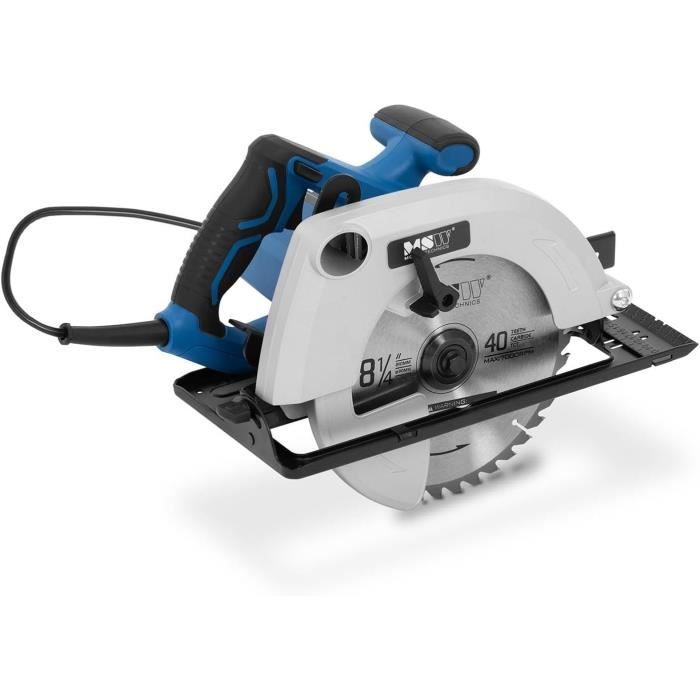 MSW MSW-SAW2000 Scie circulaire manuelle 2000 W 4500 tr-min Ø 210 mm 0 ...