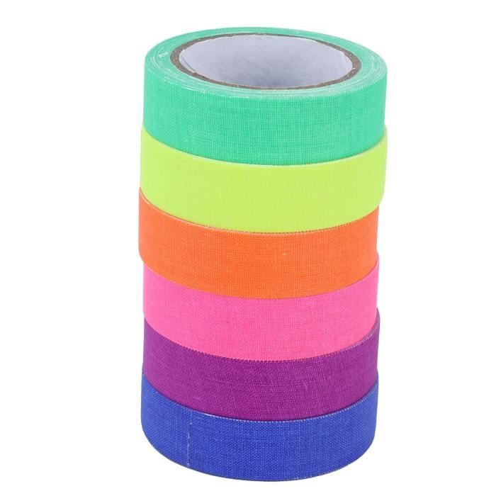 SURENHAP Ruban fluorescent 6pcs Ruban Adhésif Ruban en Tissu de Coton ...