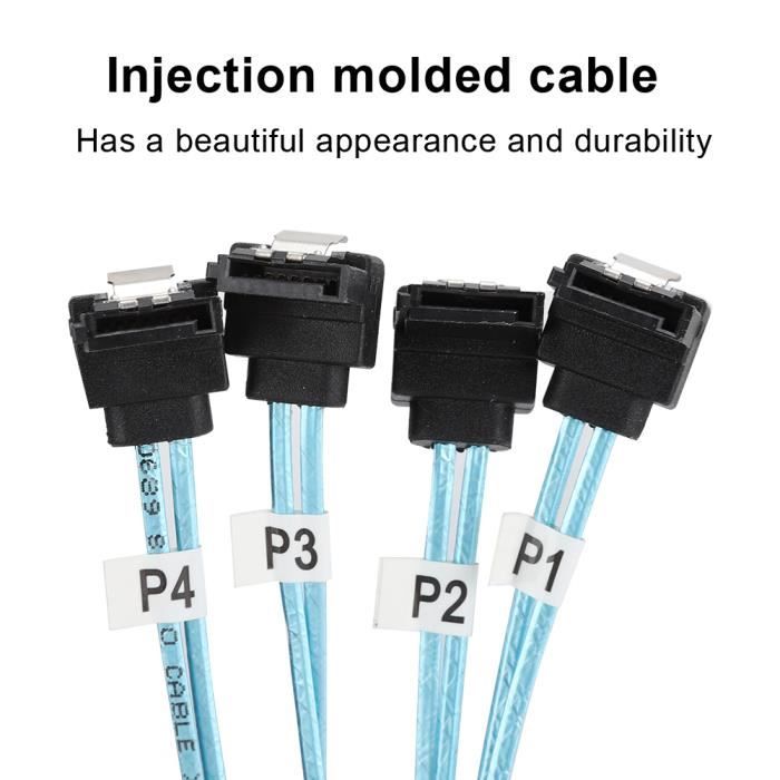 Tbest câble mini SAS Câble Mini-SAS de 1 Mètre/3,3 Pieds Câble de ...