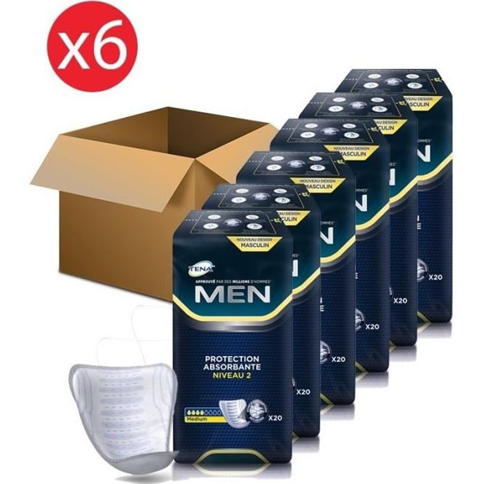 Protection Urinaire Homme TENA Men Niveau 1 - - Pack De 4 Sachets ...