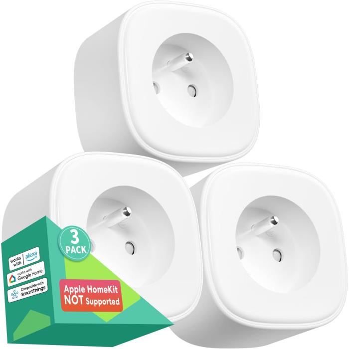 Prise Connectée Wifi (Type E), Prise Intelligente Compatible Avec Alexa ...