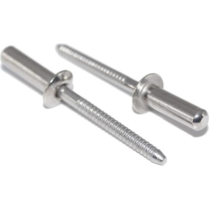 Lot De 60 Rivets Aveugles D'Étanchéité 6,4 X 20 Mm En Acier Inoxydable ...