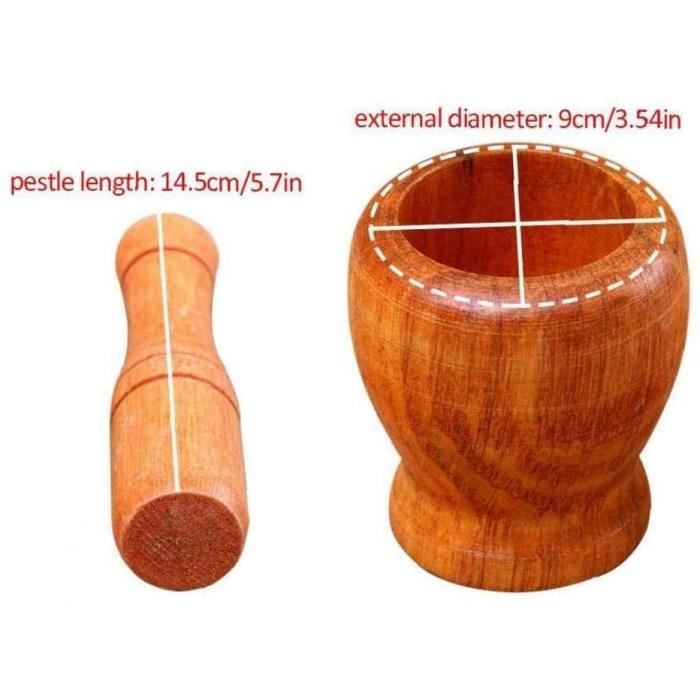 Pilon mortier 1 Set Set Mortier Un Pilon En Bois Pour Moudre Des ...