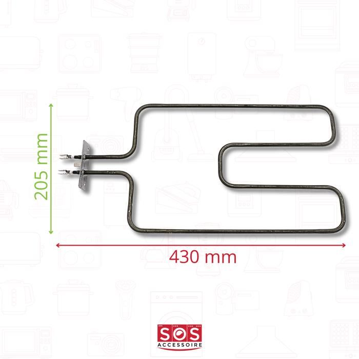 Resistance sole 1100W Four, cuisinière 462920010 BEKO, FAR, DOMEOS ...