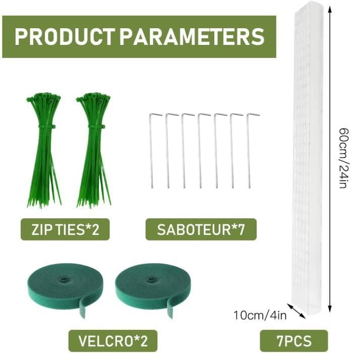 Tuteur Monstera 60cm, 7 Pièces 24in Tuteur Plante Grimpante Transparent ...