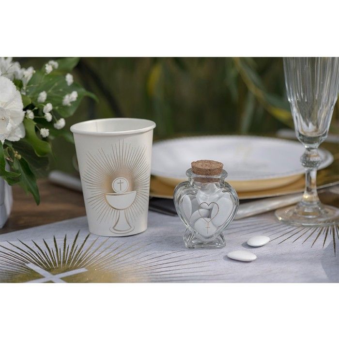 POT COEUR COMMUNION VERRE 4X4X6CM TRANSPARENT - Cdiscount Maison