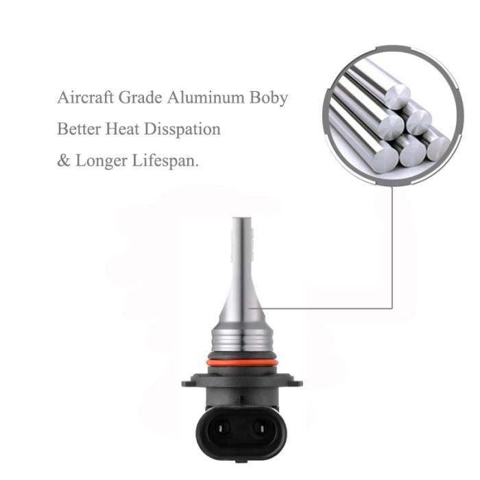 BLANC - 2 Ampoules Led H11 H8 Pour Voiture, Phare De Conduite Sans ...
