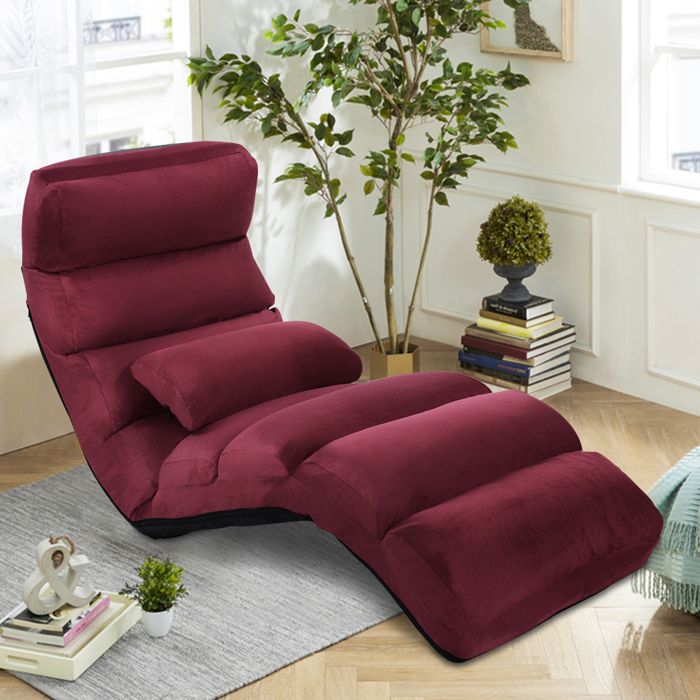 Fauteuil de Sol -RELAX4LIFE- Réglable en 5 Positions 90°-180 ...