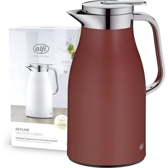 Pichet isotherme - ALFI - Skyline - 1 Litre - Rouge Méditerranéen - Acier Inoxydable - Cdiscount ...