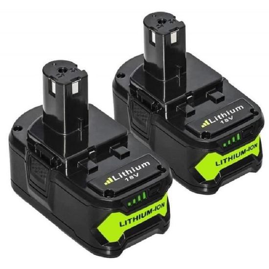 LiBatter 2pcs P108 18V 5.0Ah packs de Batteries de Remplacement Lithium ...