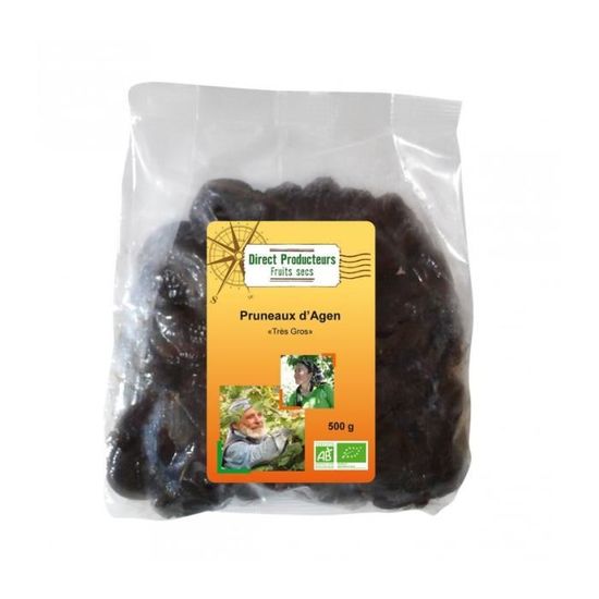 Fruits secs Direct producteur modele pruneaux d'agen entiers bio - 500 ...