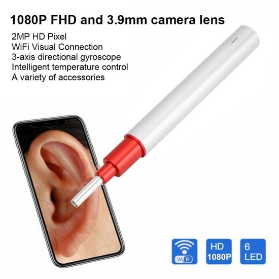 LAN Endoscope Auriculaire 1080P Hd 3.9Mm Smart Wifi Ear Endoscope ...