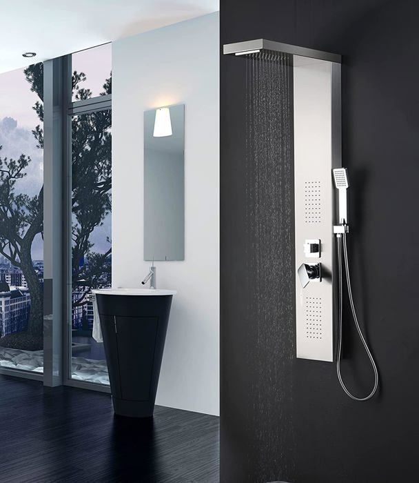 Colonne douche en acier inox 304 avec mitigeur, Panneau douche ...