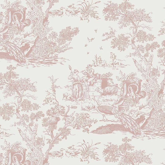 Papier peint autocollant rose 41 cm × 20 m - Papier peint vintage à ...