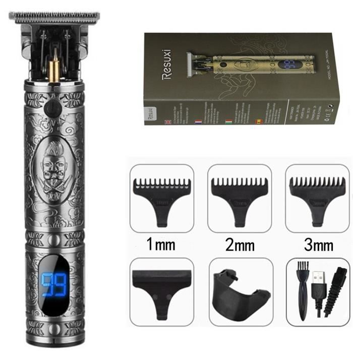 Tondeuse à Cheveux Électrique Sans Fil AIHONTAI - Rasoir à 0mm - Rechargeable USB Pour Hommes ...