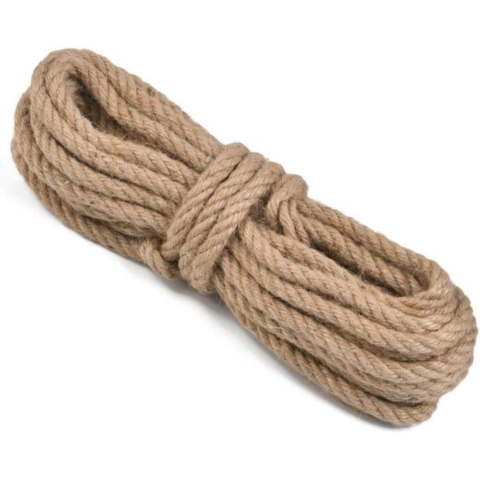 Corde de Jute Ficelle 12 mm x 10M Corde de Chanvre, Corde de Jute ...