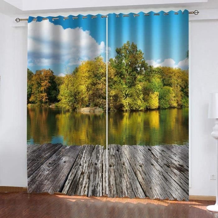 Rideau occultant il Rideau Chambre Voilage Rideau Occultants À Oeillets ...