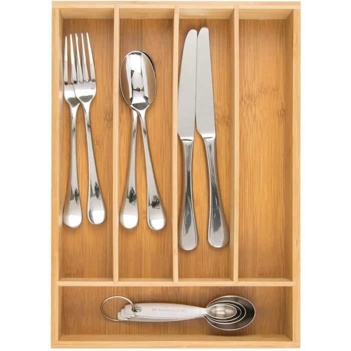 MDesign Boite à Couvert en Bambou Range Couverts pour tiroir Moderne ...
