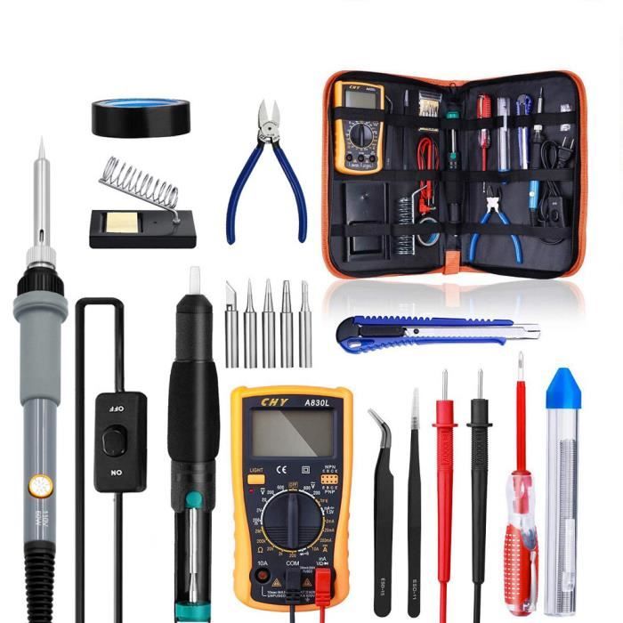 Poste à souder - GRAY - Kit de fer à souder 60W 220V - Température réglable - Outil de soudage ...