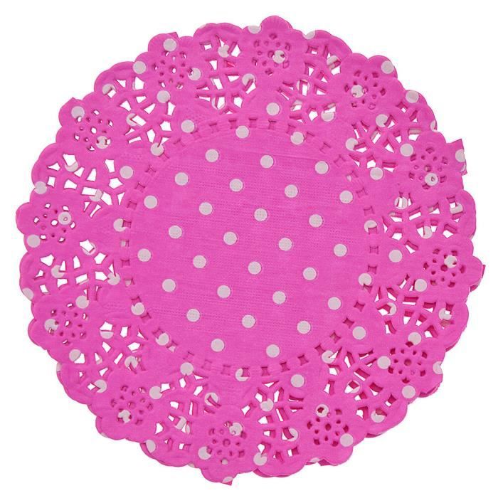 Napperons en papier - Rose - Motif dentelle - Fournitures mariage - 10 ...