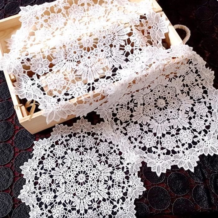 Campanulaceosa Lot De 4 Sets De Table En Dentelle Ronds En Forme De ...
