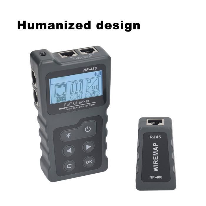 Cikonielf Testeur d'alimentation sur Ethernet Testeur de réseau POE ...