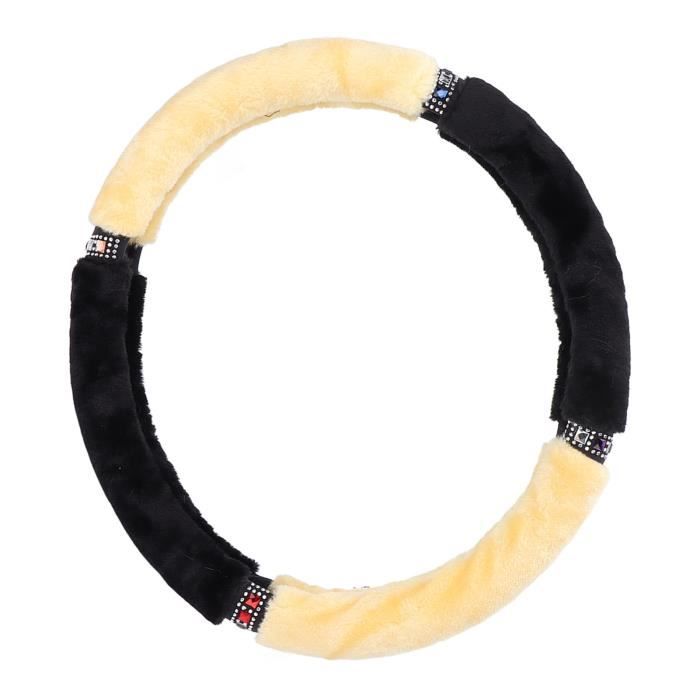 Dilwe housse de volant de voiture Housse de volant universelle de 15 pouces, accessoires d ...