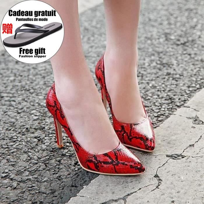 Nouvelle Mode Sexy Carré Couleur Mixte Bout Pointu Talons Hauts Femmes ...