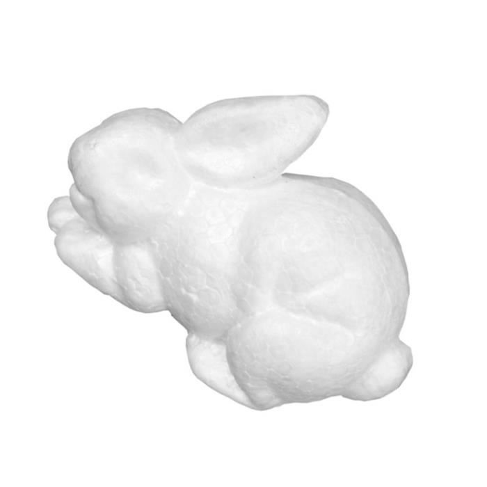 1 pc Styromousse Simulation Lapin Ornement Pâques Maison De Bureau ...