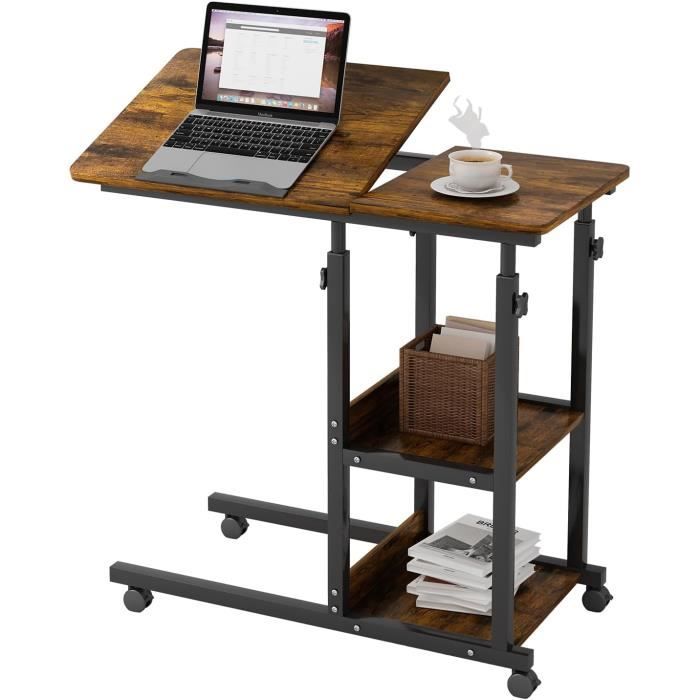 Table d'appoint à roulettes réglable en hauteur - VIVOLILV - Vintage ...