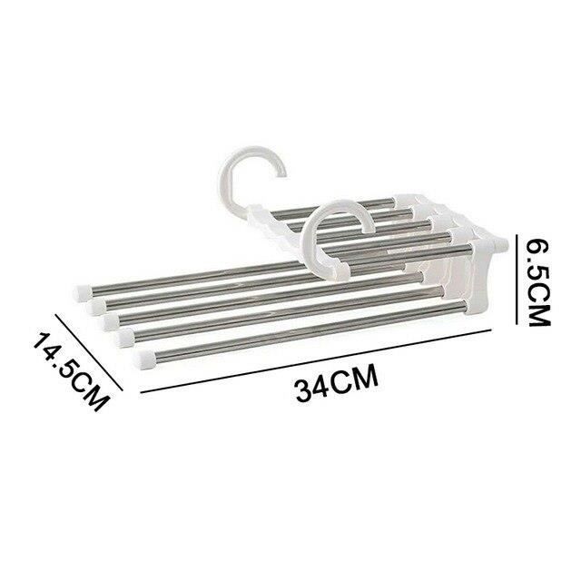 CINTRE,B-White--Porte pantalons en acier inoxydable, cintres ...