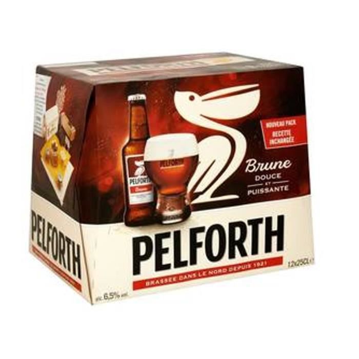 PELFORTH Bière brune - 12 x 25 cl - 6,5 % - La cave Cdiscount