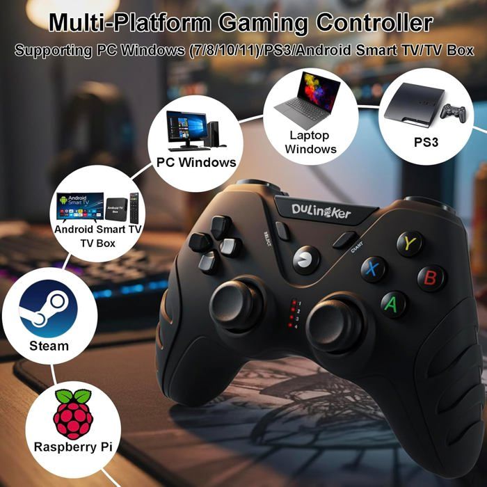 Manette Pc Sans Fil, Ps3 Pc Manette Gamepad Avec Hall Effect Joystick ...