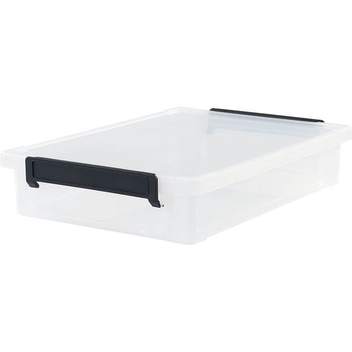 , Boîtes -Lot de 3 boîtes de rangement document, 3 x 4 L, Empilable ...