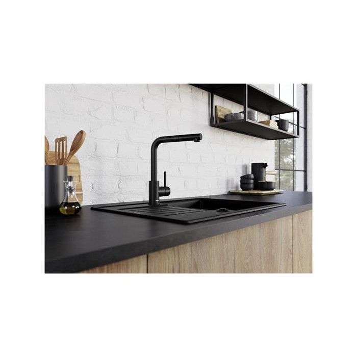 Mitigeur - BLANCO - 526657 - Noir mat - Bec orientable 360 ...