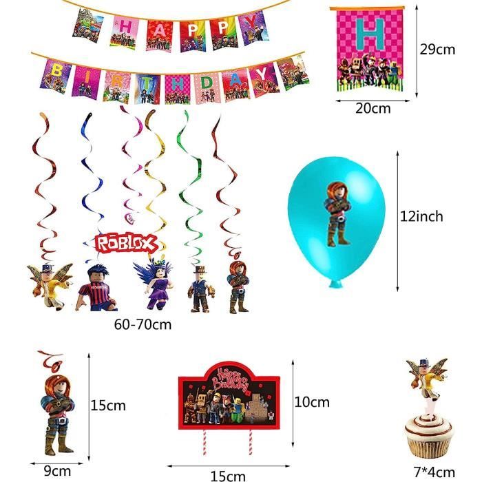 Deco Anniversaire Roblox Anniversaire Décorations Roblox Ballons ...