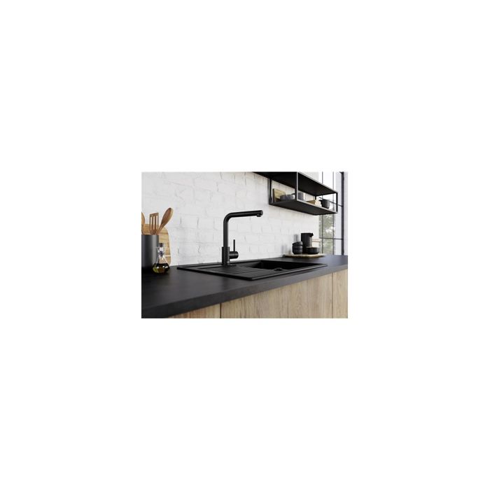 Mitigeur - BLANCO - 526657 - Noir mat - Bec orientable 360 ...