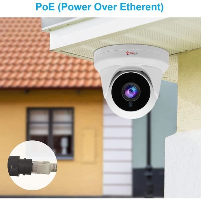 4Mp Poe Ip Caméra De Surveillance Extérieure Intérieur Dôme Avec Micro ...