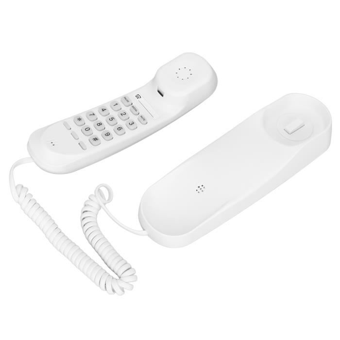 Duokon téléphone fixe filaire Prise en Charge du Téléphone Filaire, Recomposition Murale du ...