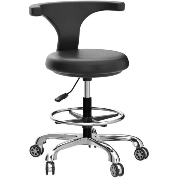 Tabouret De Travail Réglable Avec Roulettes Et Dossier Pour Bureau ...